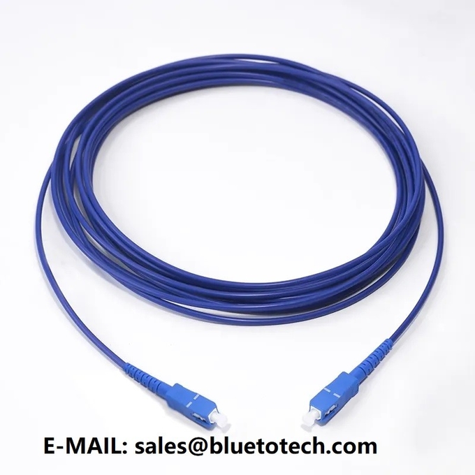 White 2mm Armored Fiber Optic Patch Cord With Pull Rod LC To LC 2.0mm ...