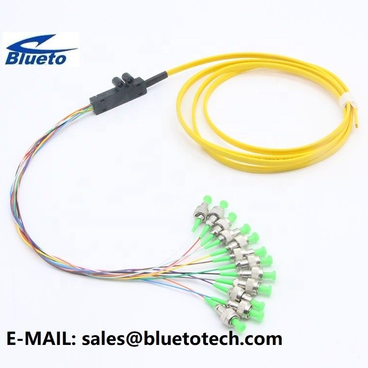 Flat Ribbon Fiber Pigtail 12Core Fanout 0.9mm SM Tails 12fiber FC/APC ...