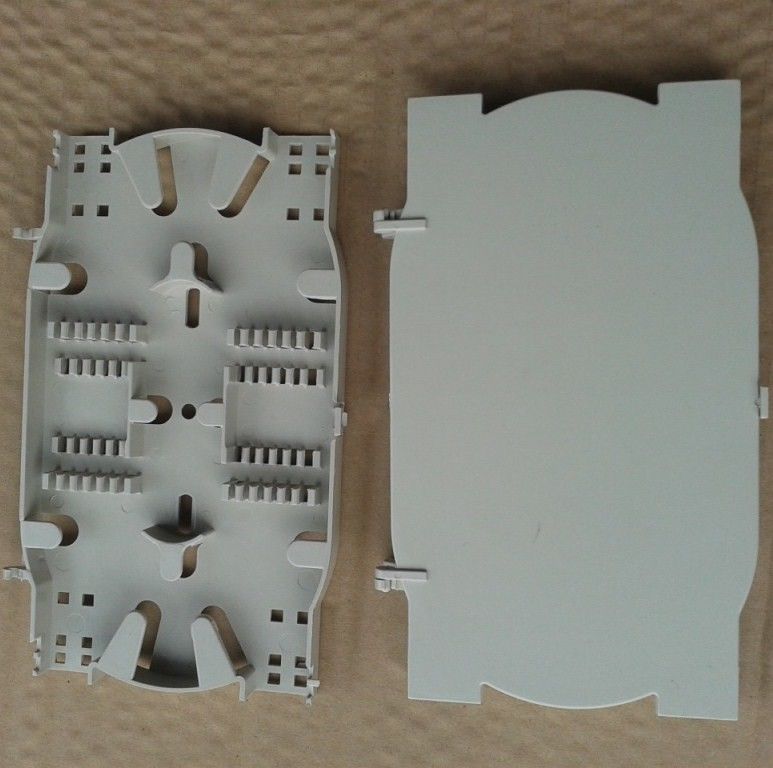 Grey Color Fiber Management Tray / Fiber Optic Splice Tray 24 Core 24 Fiber