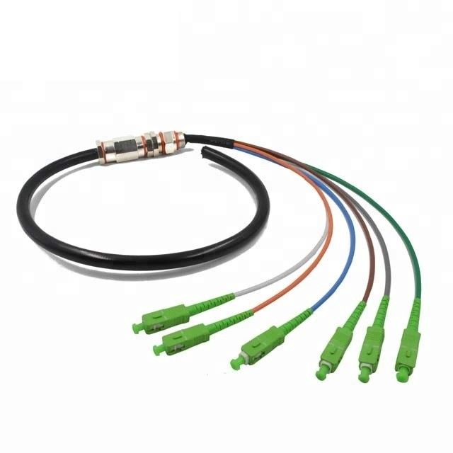 Waterproof SC/APC Fiber Optic Pigtail Single Model SM 6 Cores With SC ...