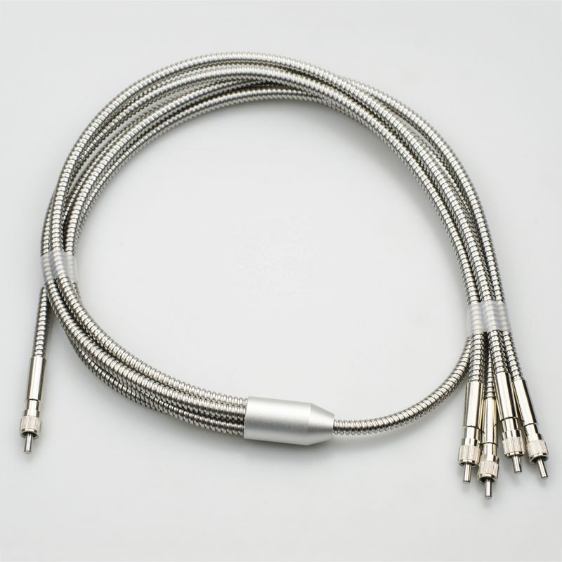 Y 1×4 Stainless Steel Laser Armored Fiber Optic Cable SMA905 High Power