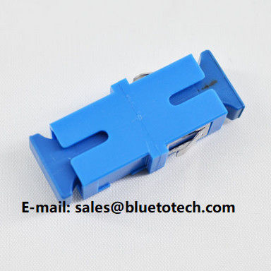 Blue Color Dust Cap Fiber Optic SC Adapter Flangeless SX SM For Network