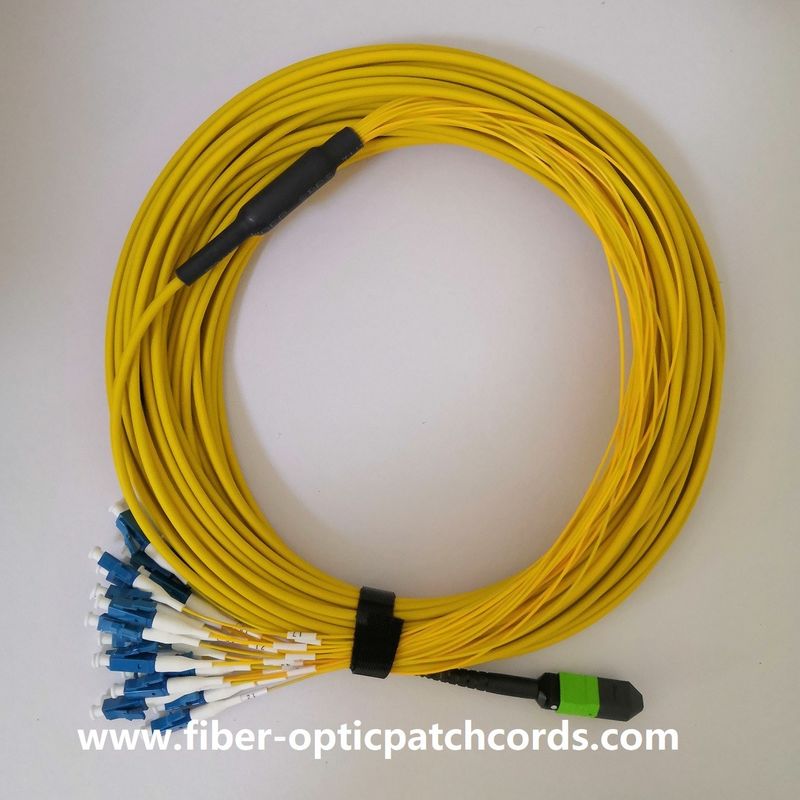 LC Short Boot Single Mode Fiber Jumper Cables MPO MTP LC 24 Core Fiber ...