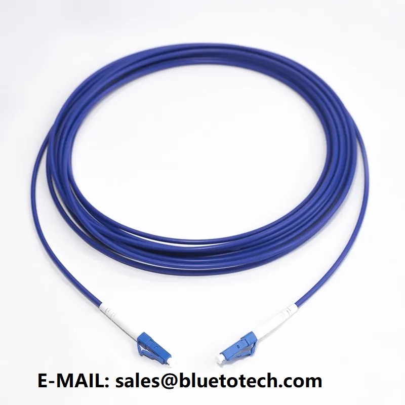 2mm 3mm Armored Fiber Optic Patch Cord LC To LC Fiber Optic Armored ...