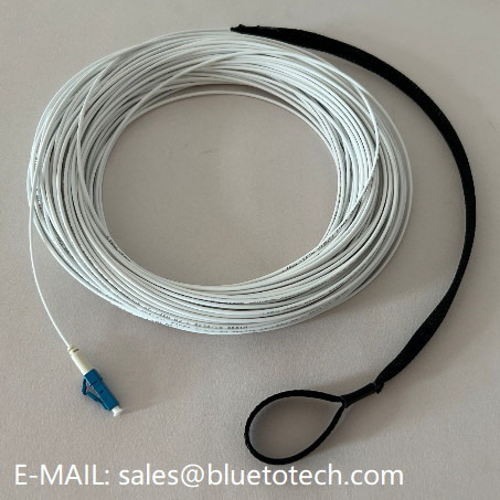 White 2mm Armored Fiber Optic Patch Cord With Pull Rod LC To LC 2.0mm ...