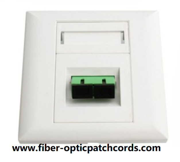 LC quad adapter FTTH wall mount box fiber faceplate